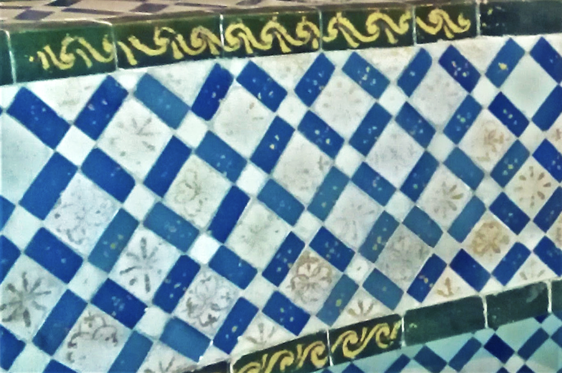 Geometric Tile Patterns with Gilded Ornaments – Portuguese Tiles